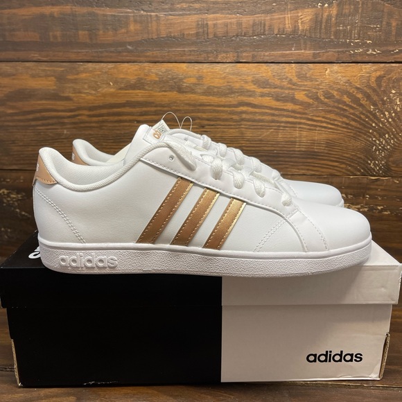 adidas | Shoes | Adidas Baseline K Whitegold Court Shoes | Poshmark